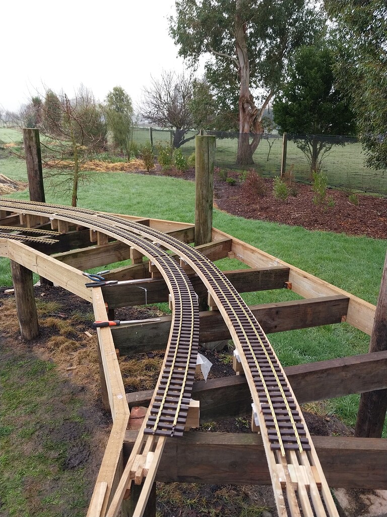 Curved Crossover Build - Track and Trestles - Large Scale Central