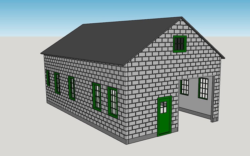 A small cinder block building for my club modules - Modeling - Large ...